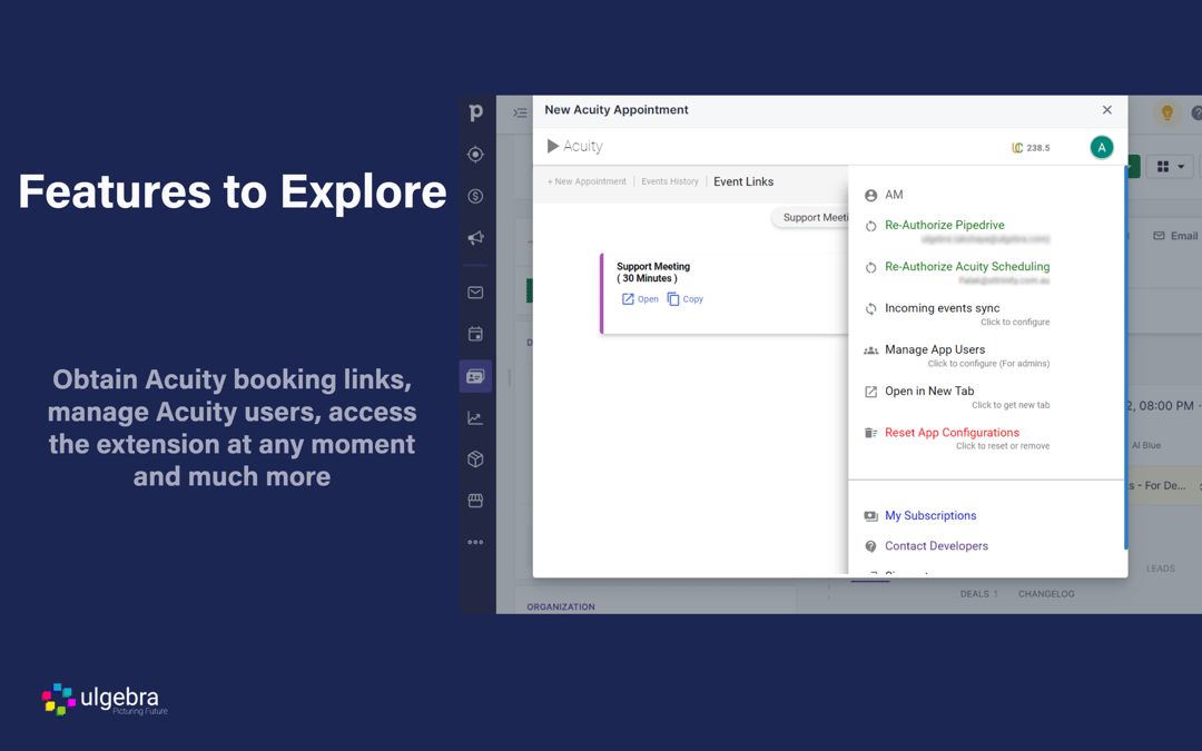 Acuity Scheduling for Pipedrive App Integration - Pipedrive Marketplace