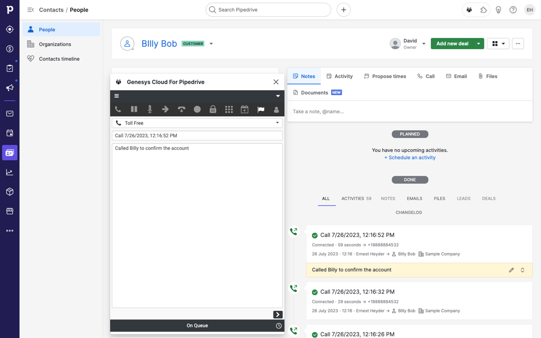 Genesys Cloud for Pipedrive App Integration - Pipedrive Marketplace