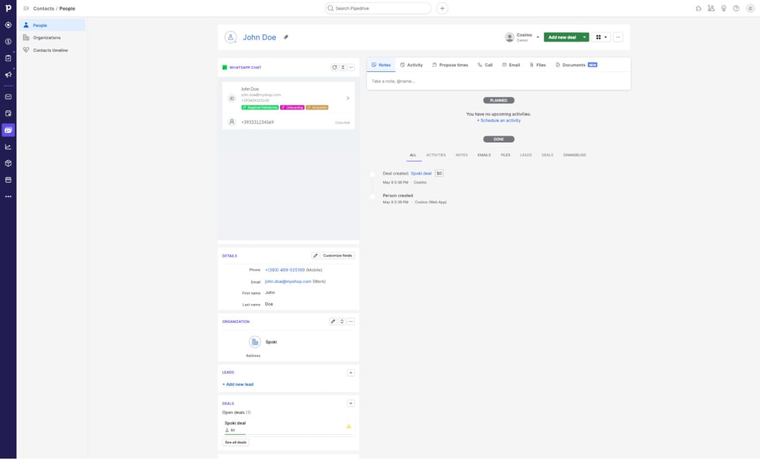 WhatsApp by Spoki App Integration - Pipedrive Marketplace