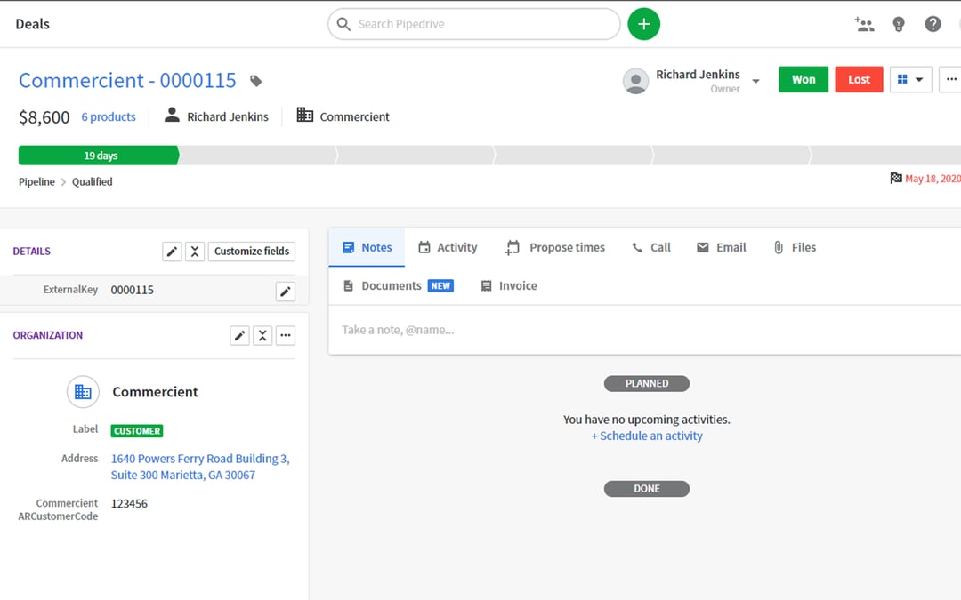 Sage 100 SYNC App Integration - Pipedrive Marketplace