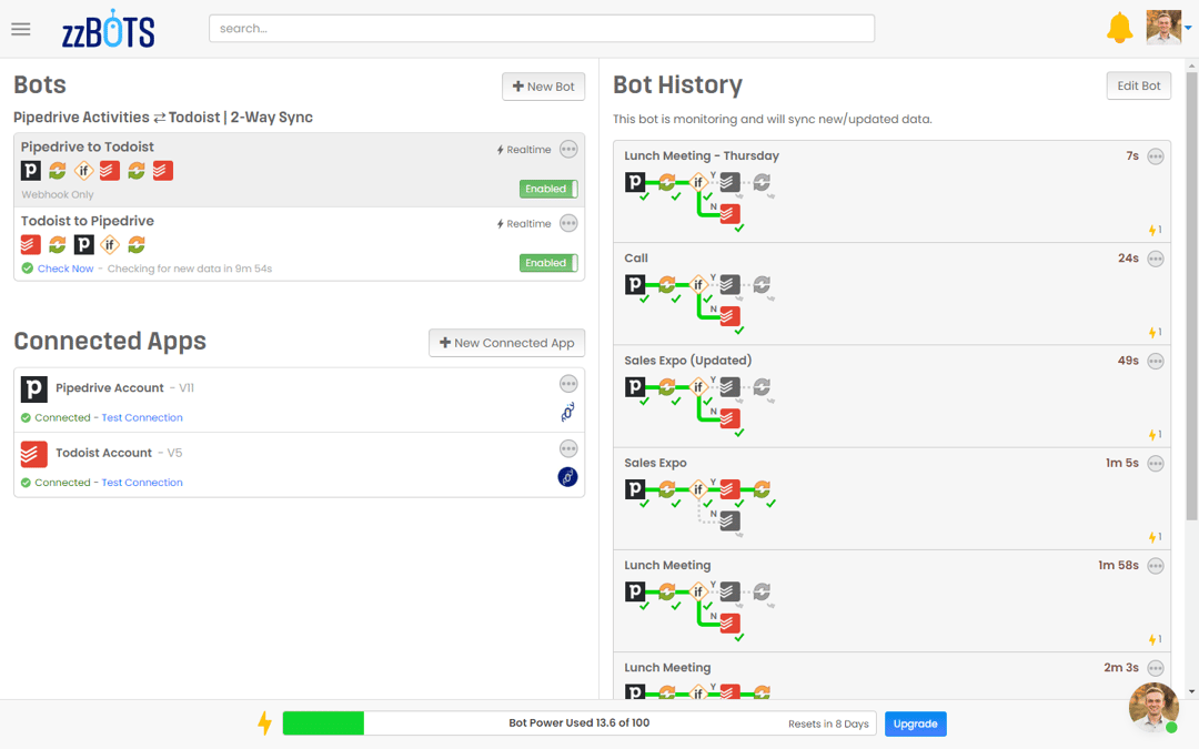 zzBots App Integration - Pipedrive Marketplace