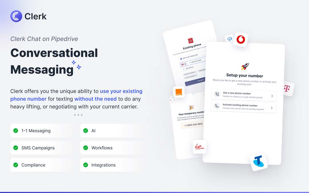 Clerk Chat App Integration - Pipedrive Marketplace