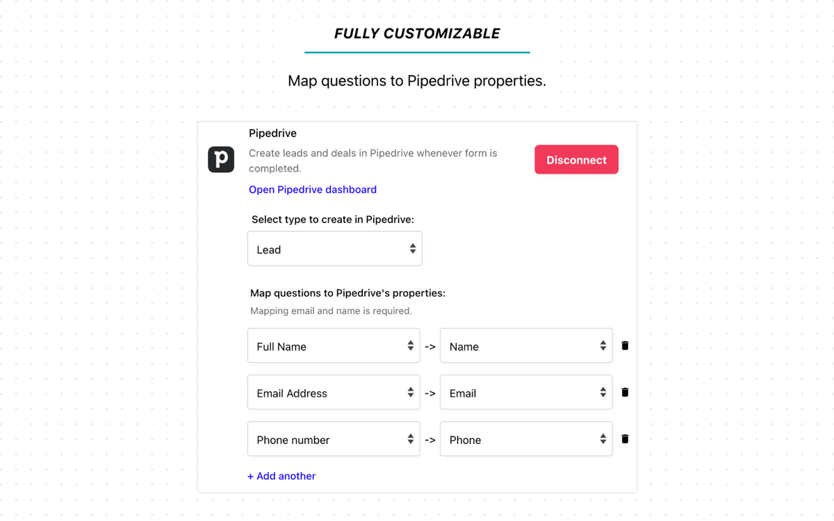 NativeForms App Integration - Pipedrive Marketplace