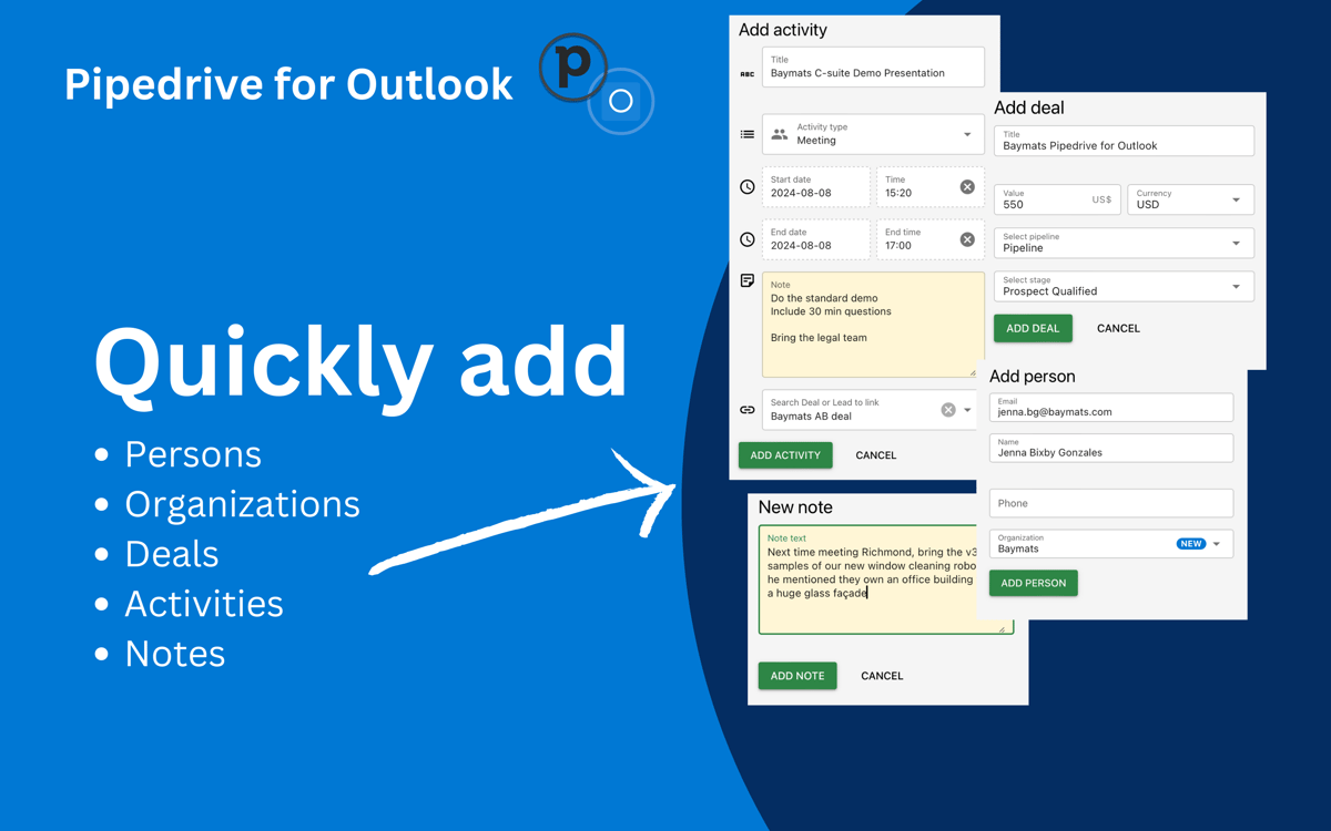 Pipedrive for Outlook App Integration - Pipedrive Marketplace