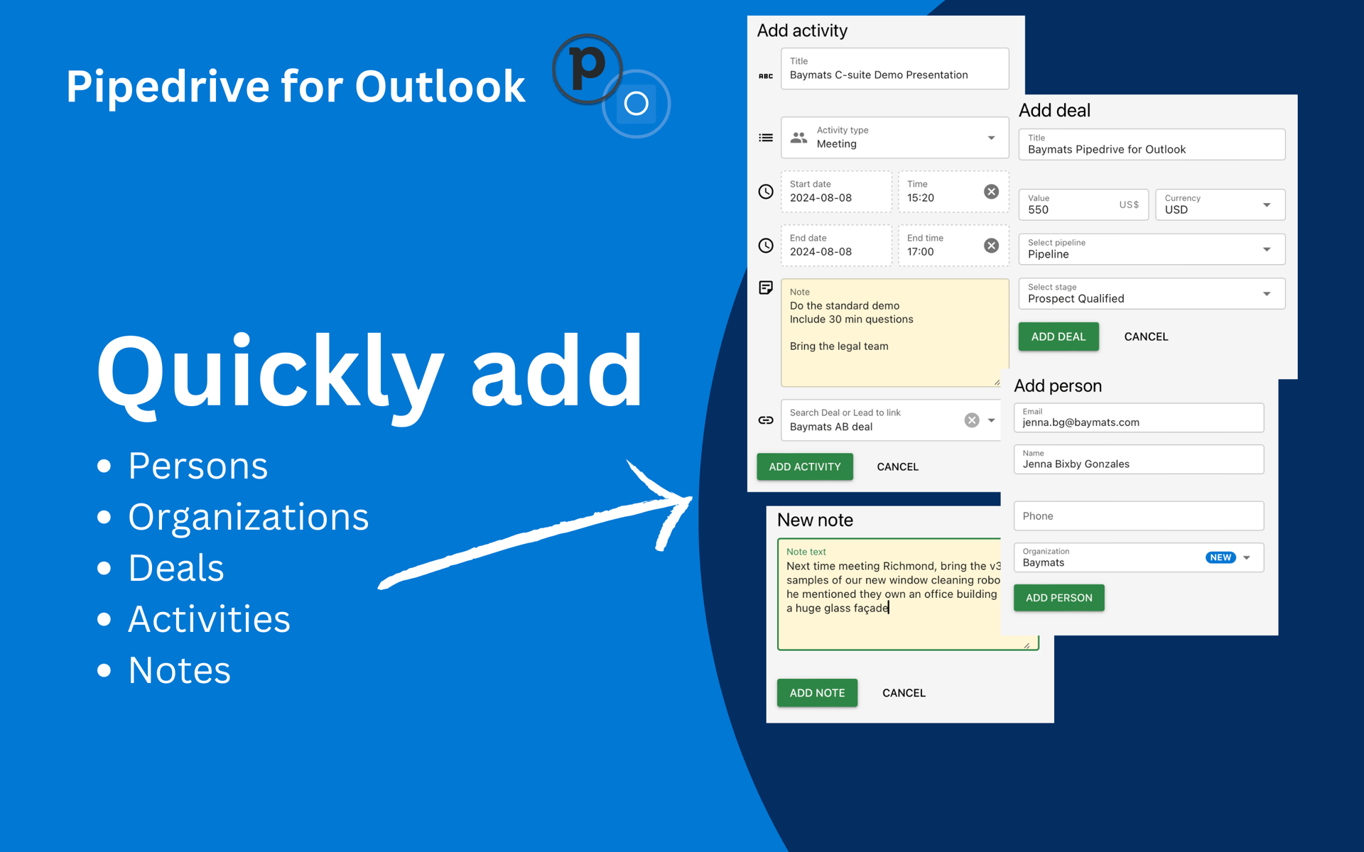 Pipedrive for Outlook App Integration - Pipedrive Marketplace