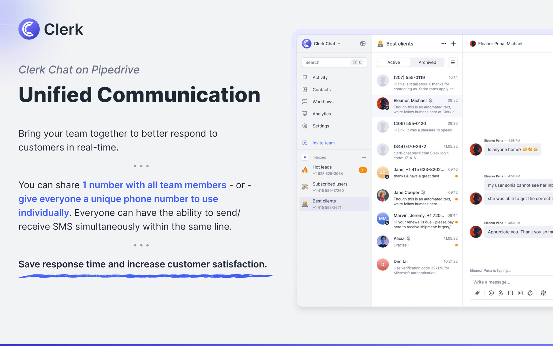Clerk Chat App Integration - Pipedrive Marketplace