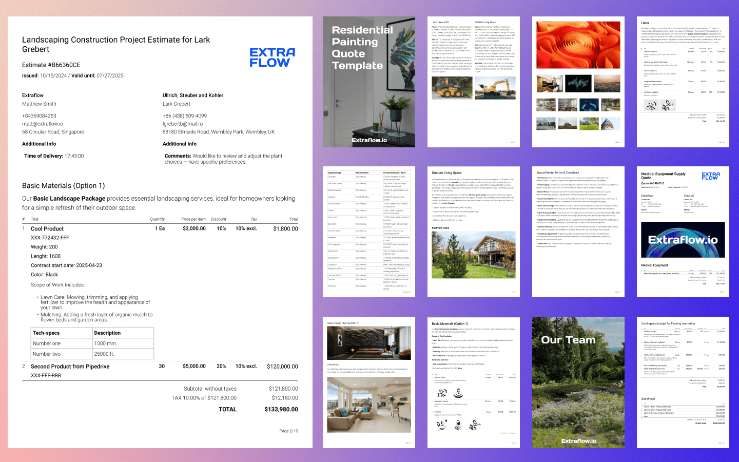 Quotes, Proposals, Estimates & more - Extraflow App Integration ...
