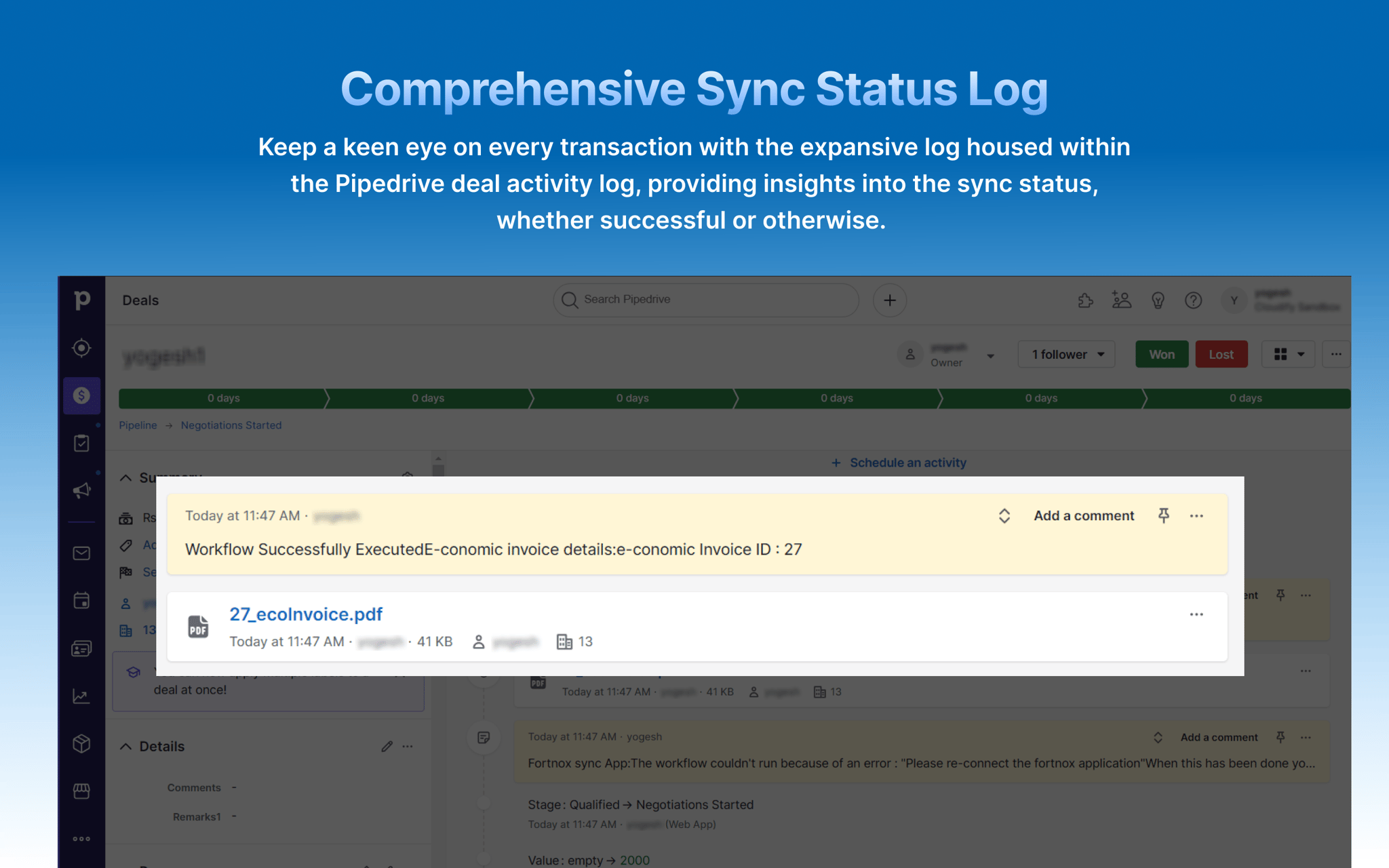 Visma e-conomic integration App Integration - Pipedrive Marketplace