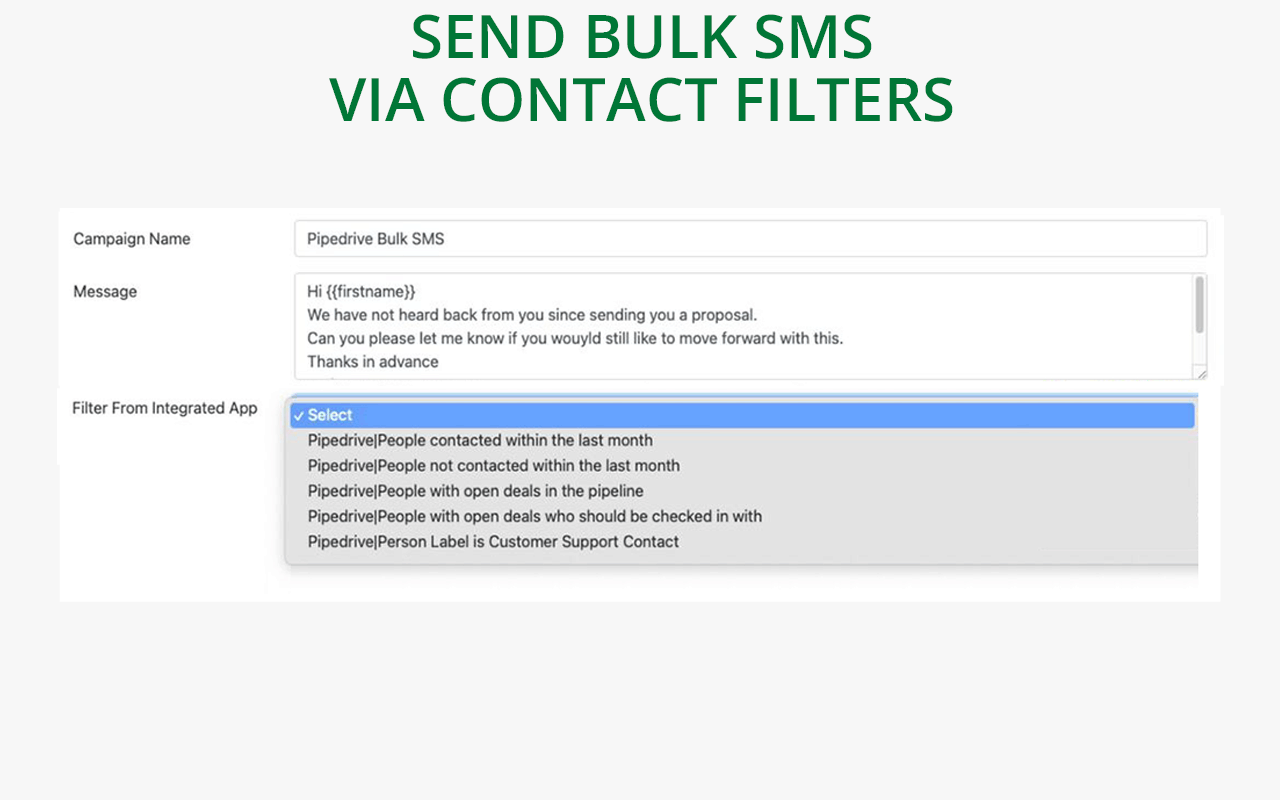 Send SMS in Pipedrive (Australia) App Integration - Pipedrive Marketplace