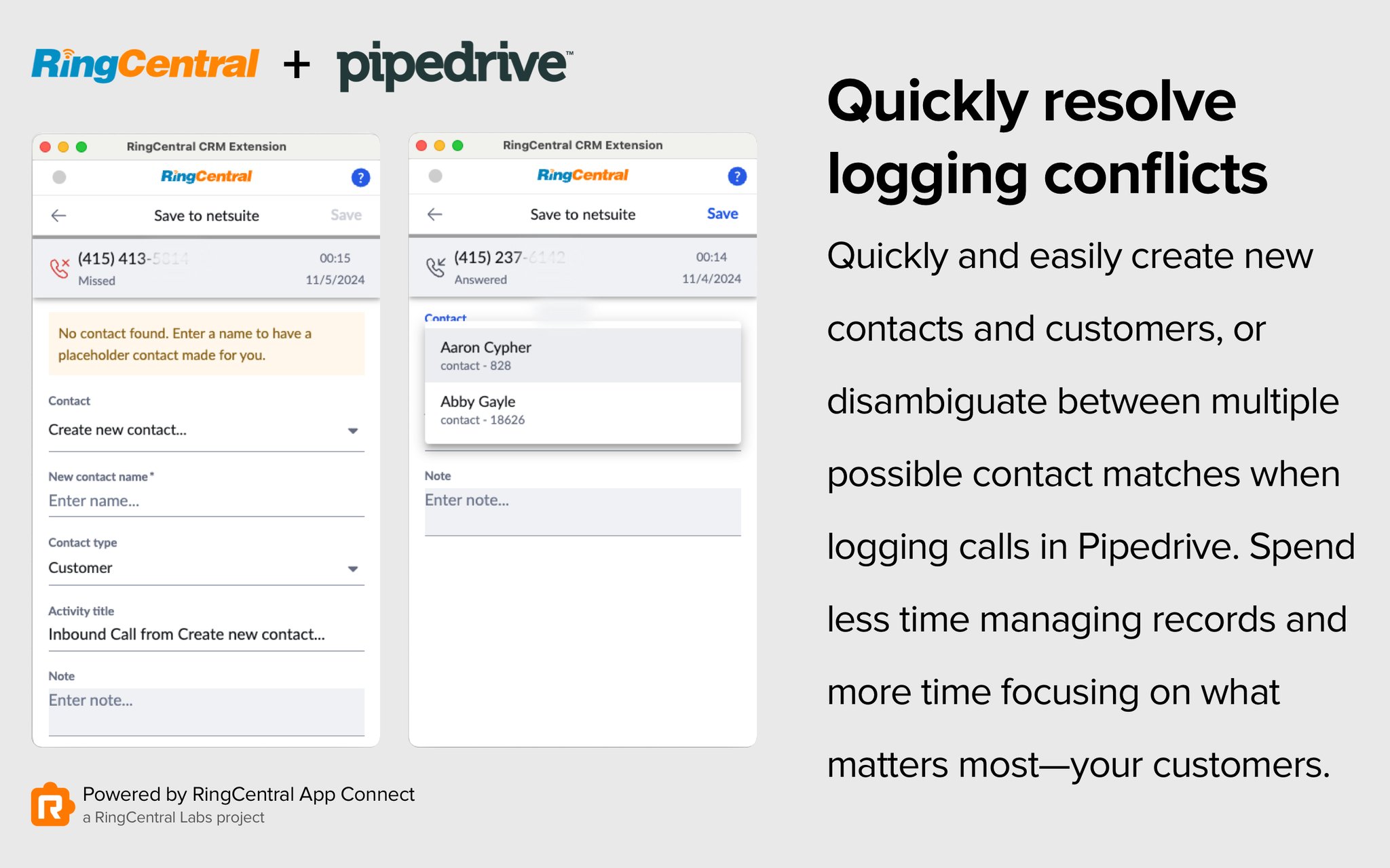 RingCentral App Connect App Integration - Pipedrive Marketplace