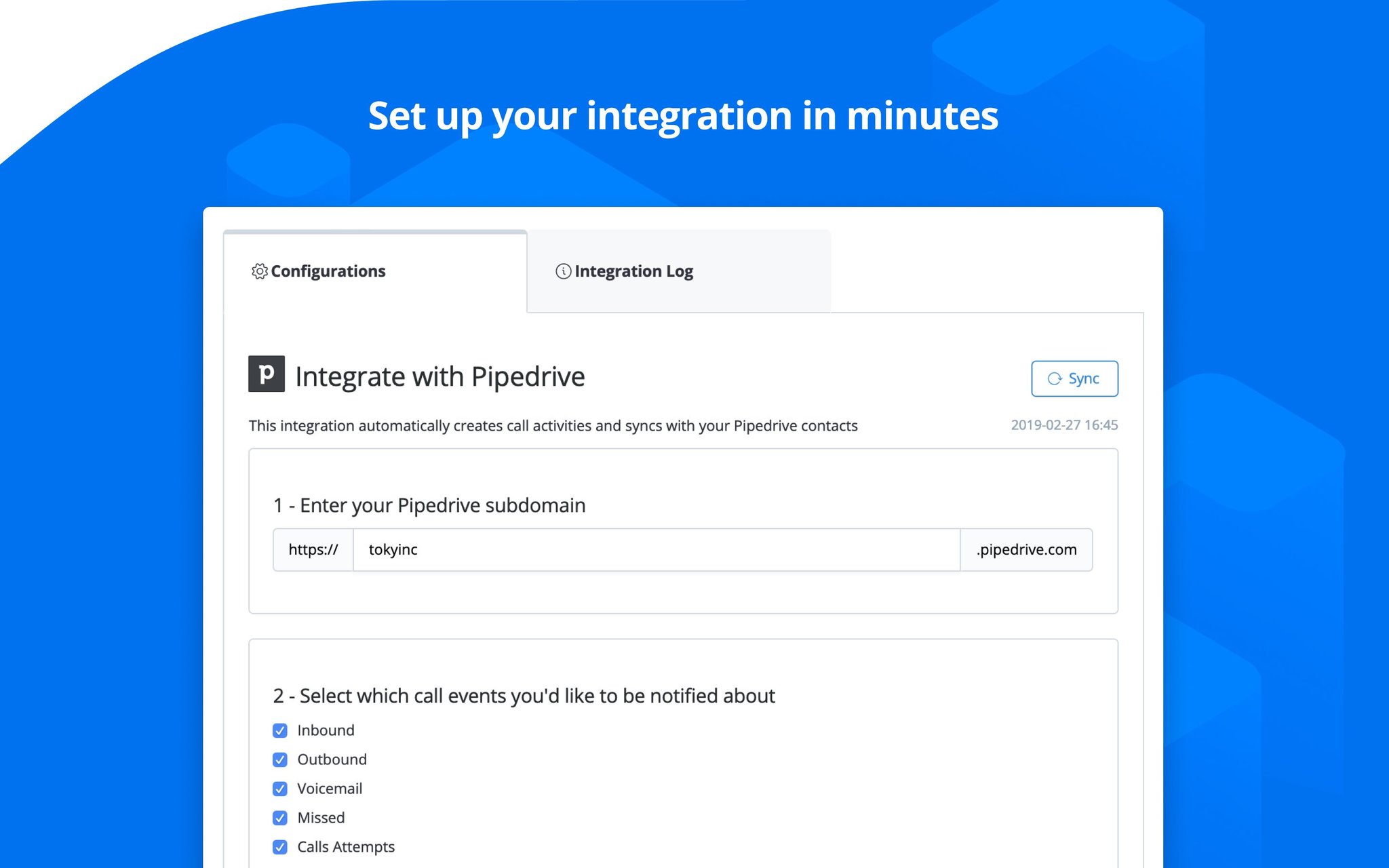 Toky App Integration - Pipedrive Marketplace