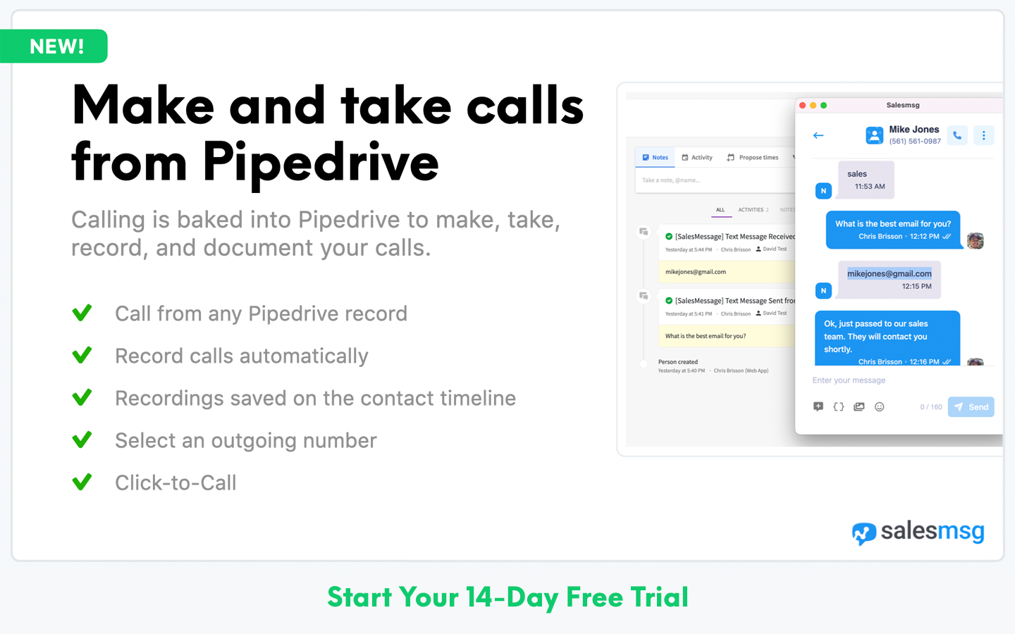 Salesmsg App Integration - Pipedrive Marketplace