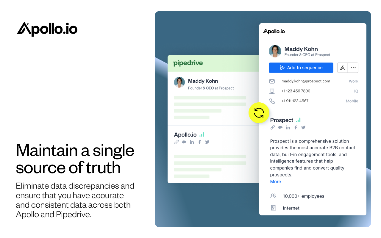 Apollo.io App Integration - Pipedrive Marketplace