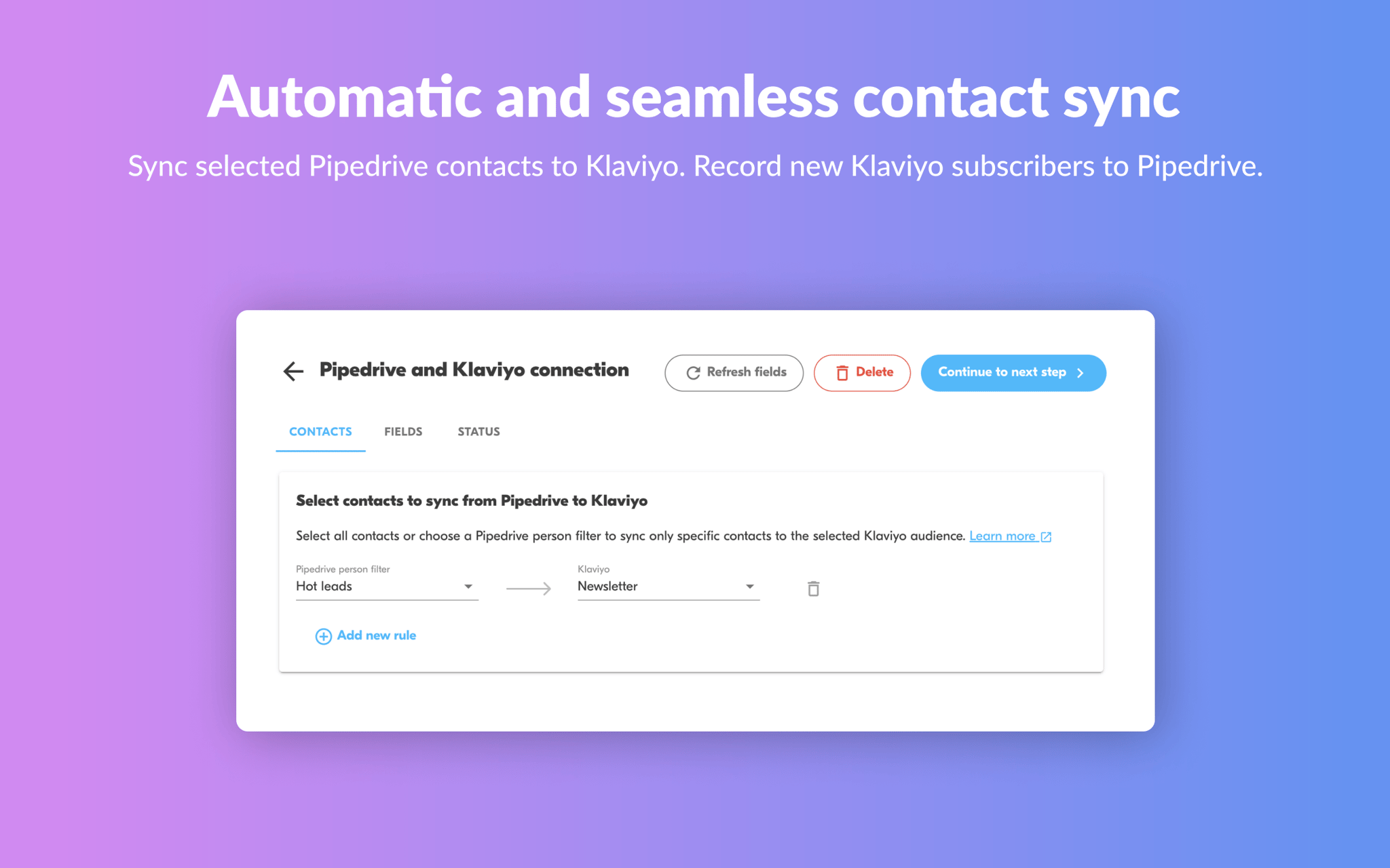 Klaviyo 2-Way Sync App Integration - Pipedrive Marketplace