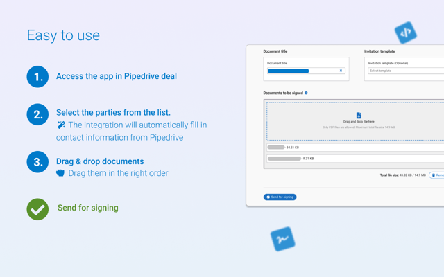 Visma Sign App Integration - Pipedrive Marketplace