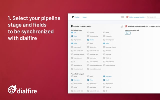 Dialfire App Integration - Pipedrive Marketplace