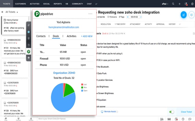 Zoho App Integration - Pipedrive Marketplace