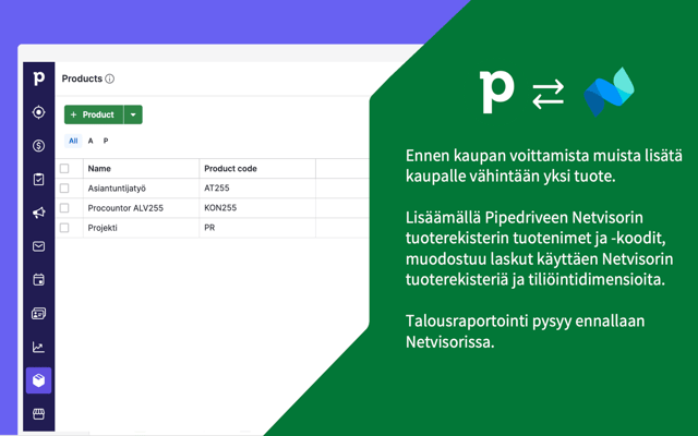 Netvisor App Integration - Pipedrive Marketplace