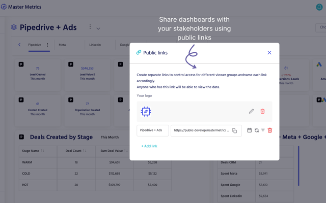 Master Metrics App Integration - Pipedrive Marketplace