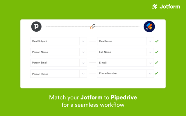 Jotform App Integration - Pipedrive Marketplace
