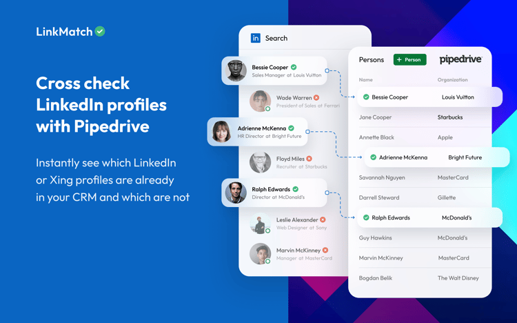 LinkMatch for Pipedrive App Integration - Pipedrive Marketplace