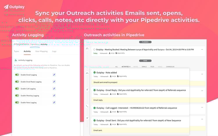 Outplay App Integration - Pipedrive Marketplace