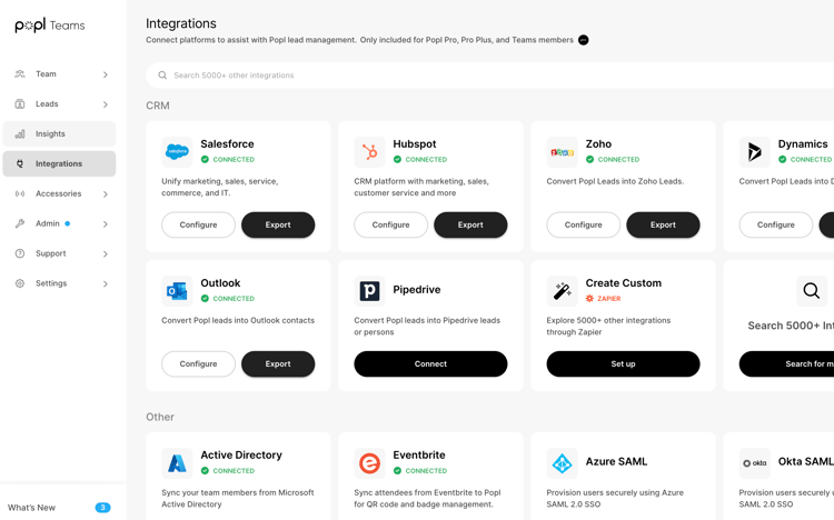 Popl App Integration - Pipedrive Marketplace
