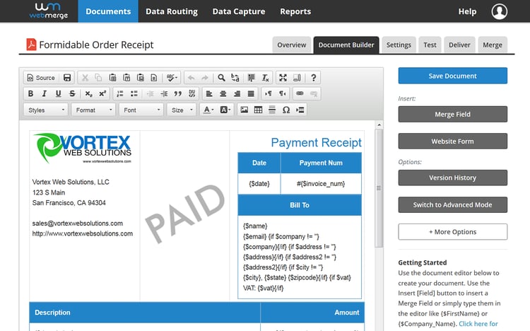 Formstack Documents App Integration - Pipedrive Marketplace