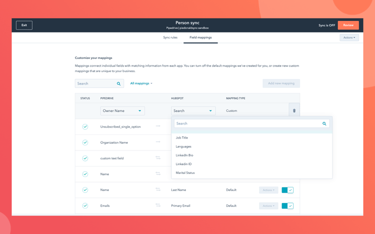 HubSpot App Integration - Pipedrive Marketplace