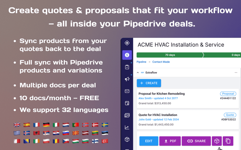 Quotes, Proposals, Estimates & more - Extraflow App Integration ...