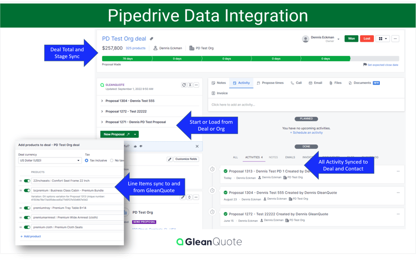 GleanQuote CPQ App Integration - Pipedrive Marketplace